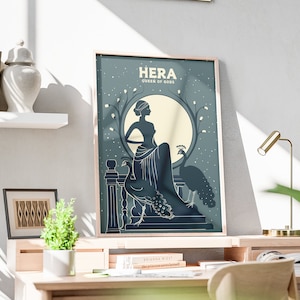 Hera Goddess Art, Hera Poster, Hera Greek Mythology, Queen of Gods ...