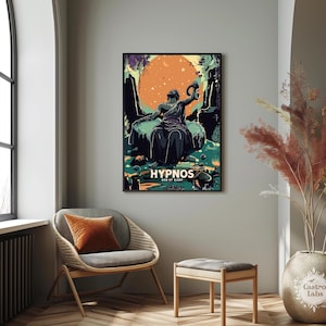 Hypnos God Poster, Greek God Hypnos, God of Sleep, Sleeping Gods, Greek ...