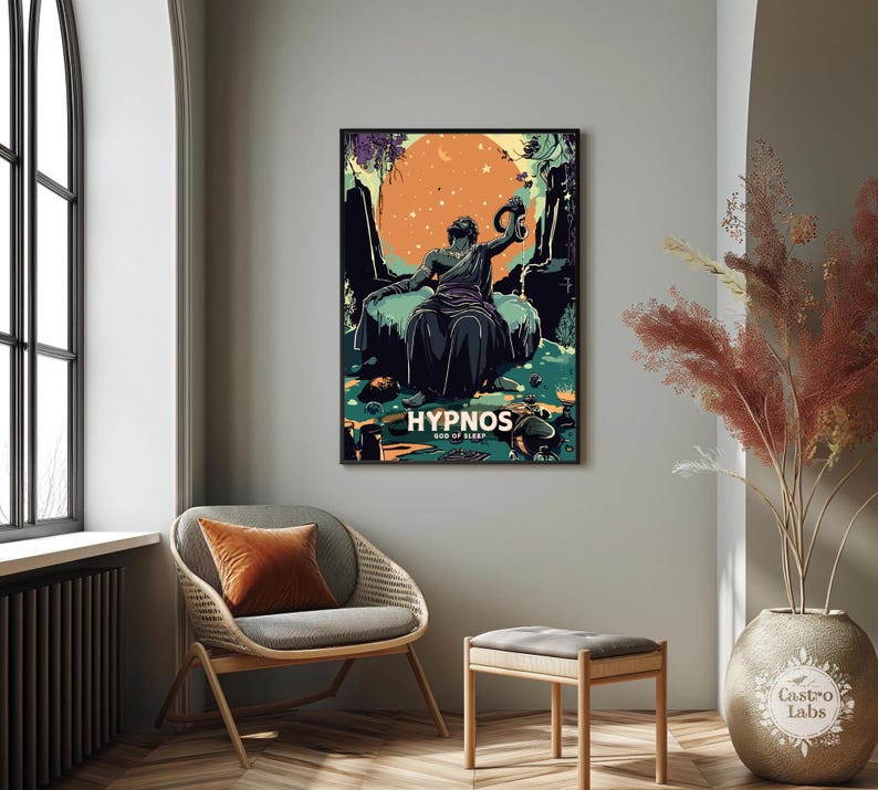 Hypnos God Print: Ancient Greek Mythology Art - Etsy
