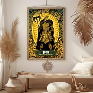 Lugh God Art Print - Lugh Celtic Mythology Poster, God of of the Sun ...