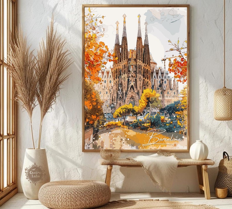 Sagrada Familia Poster: Barcelona Catalonia Wall Art - Etsy