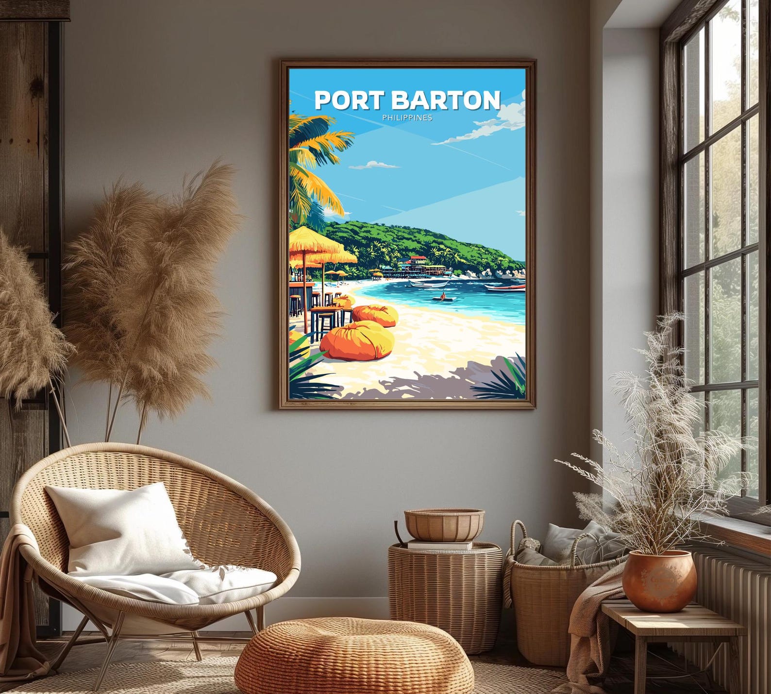 Port Barton Travel Poster: Philippines Palawan Island Art - Etsy