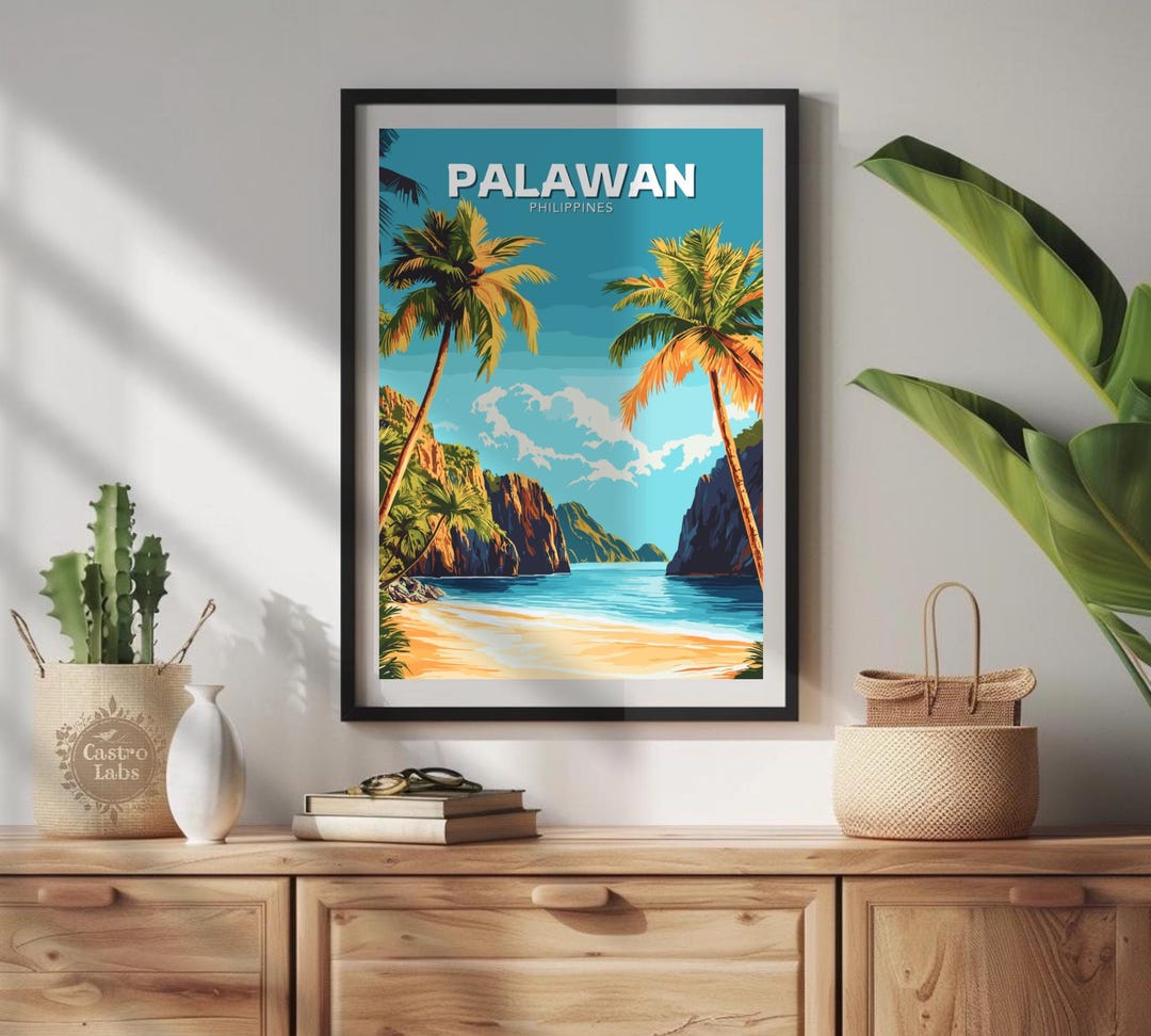 Palawan Poster, Palawan Travel Poster, Palawan Artwork, Home Décor ...