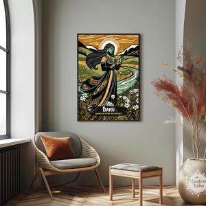 Danu Goddess Art, Danu Poster, Danu Celtic Mythology, Goddess of Nature ...