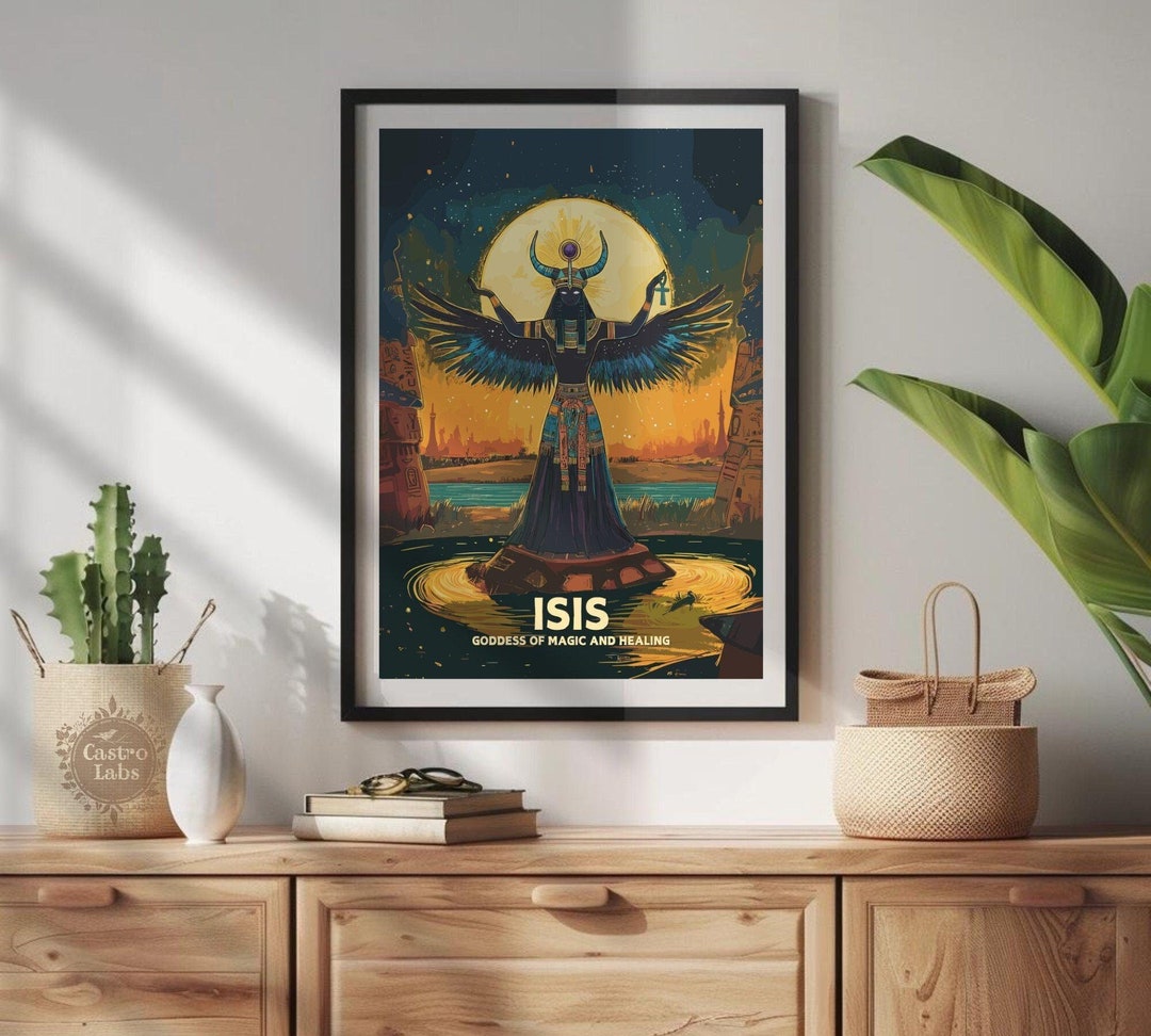 Isis Poster, Egyptian Goddess Isis, Isis Goddess, Ancient Egypt Art ...