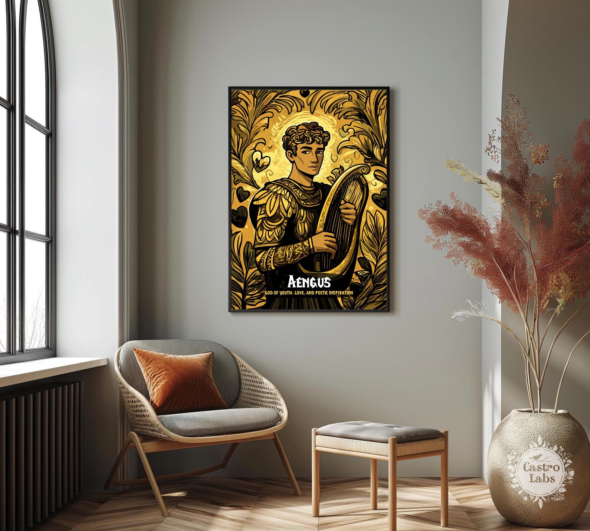 Aengus God Art Print: Celtic Mythology Poster - Etsy