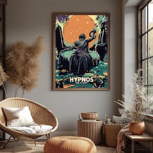 Hypnos God Poster, Greek God Hypnos, God of Sleep, Sleeping Gods, Greek Mythology, Ancient Greek ...