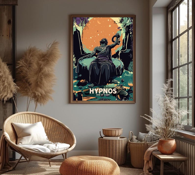 Hypnos God Print: Ancient Greek Mythology Art - Etsy