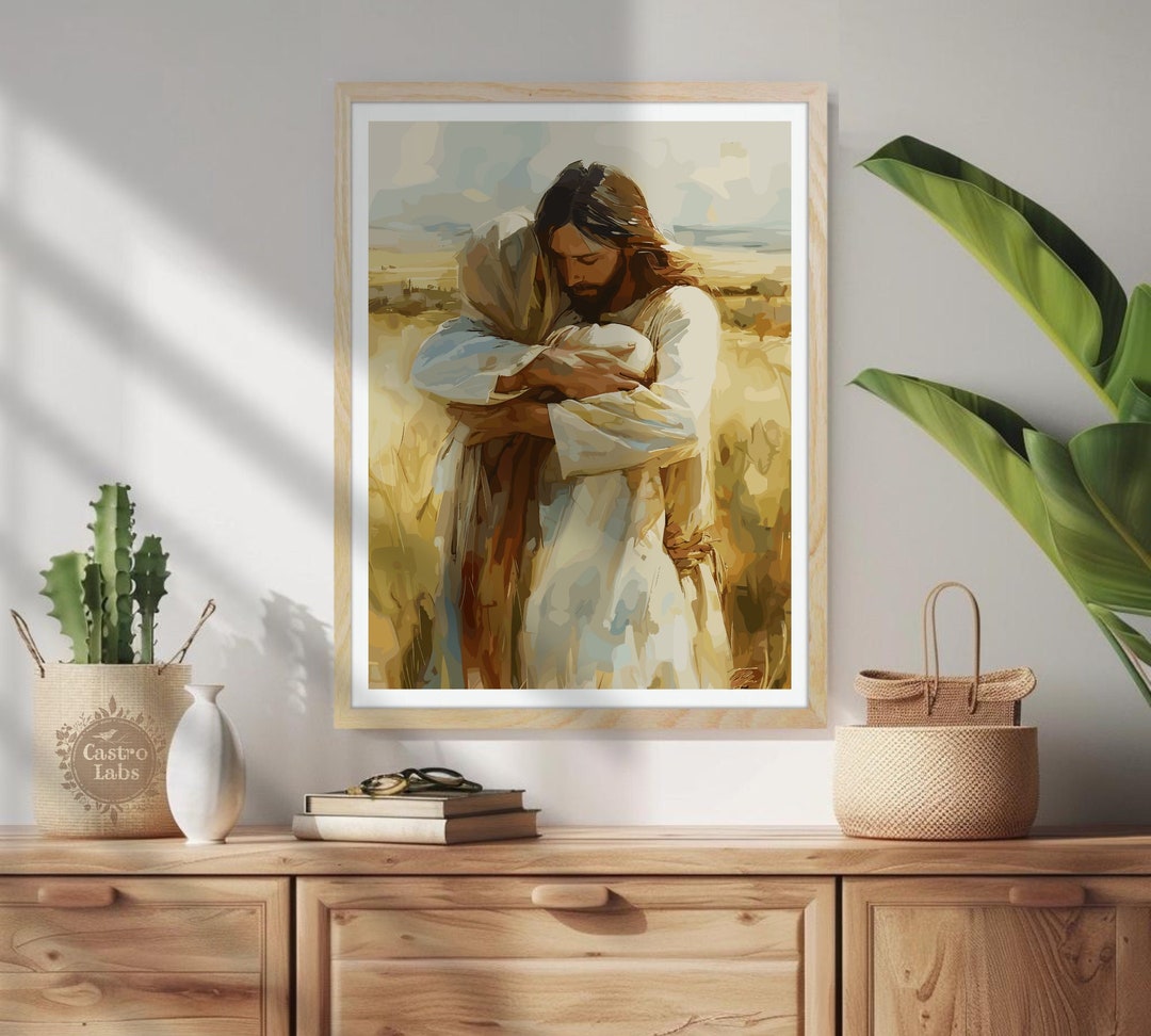 Merciful Jesus Hug, Safe in His Arms - Jesus Christ Drawing ...