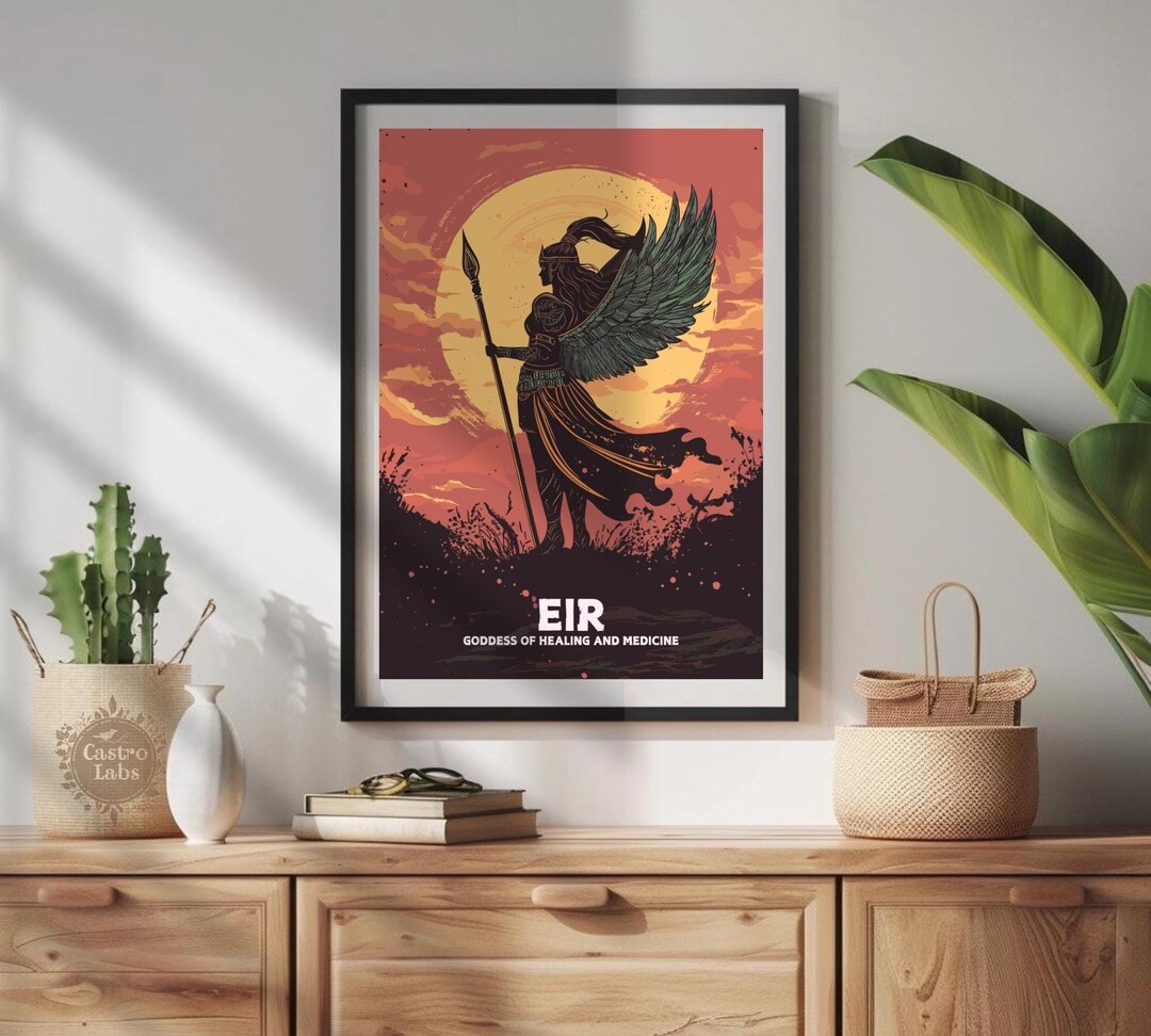 Eir Goddess Poster, Goddess of Healing and Medicine, Fineart, Norse ...