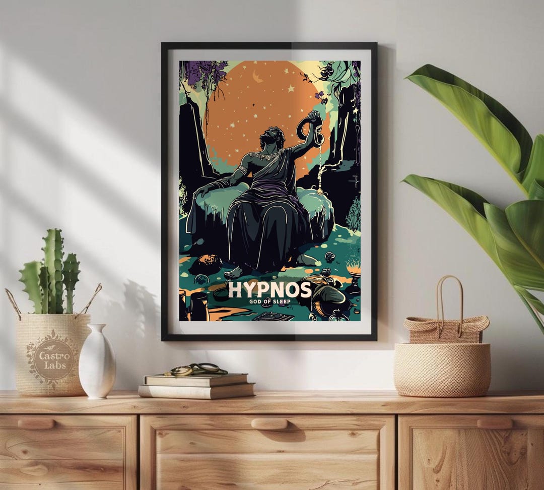 Hypnos God Poster, Greek God Hypnos, God of Sleep, Sleeping Gods, Greek Mythology, Ancient Greek ...