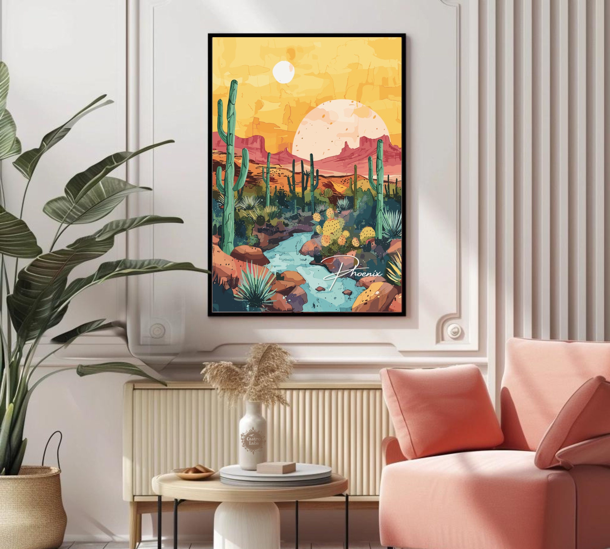 Phoenix Poster, Phoenix Arizona Print, Phoenix Artwork, Home Décor ...