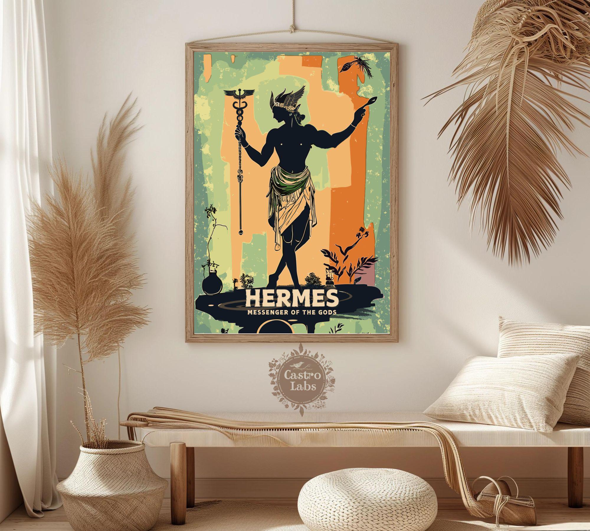Hermes God Poster, Greek God Hermes, Hermes Messenger of the Gods ...