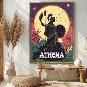Athena Greek Goddess Poster: Ancient Mythology Art Print - Etsy
