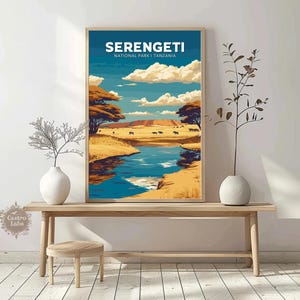 Serengeti National Park Poster: Tanzania Travel Art - Etsy