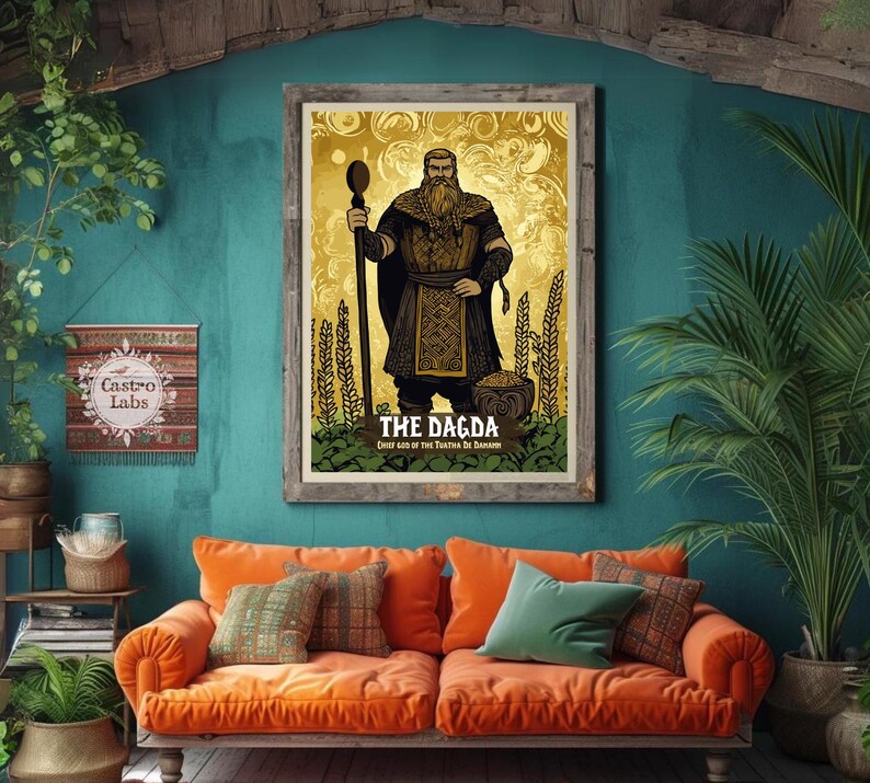 The Dagda Art Print: Celtic Mythology Poster, Ancient Celtic Decor - Etsy
