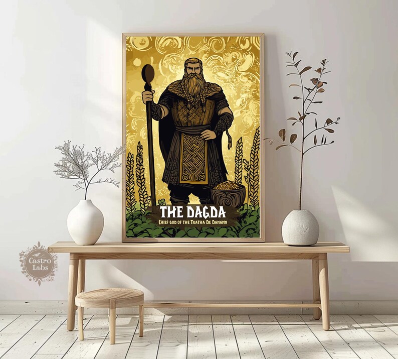 The Dagda Art Print: Celtic Mythology Poster, Ancient Celtic Decor - Etsy