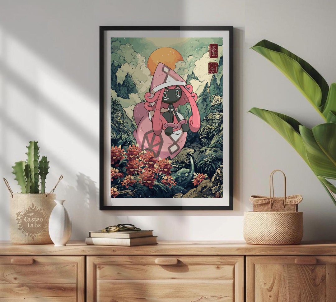 Tapu Lele Poster: Japanese Style Legendary Pokemon Inspired Anime ...