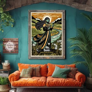 Danu Goddess Art, Danu Poster, Danu Celtic Mythology, Goddess of Nature ...