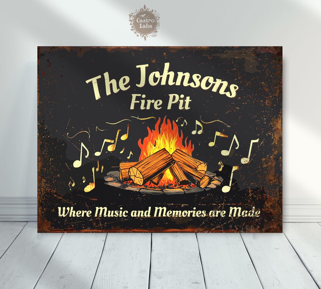 Custom Campfire Metal Sign: Personalized Family Camping Decor - Etsy