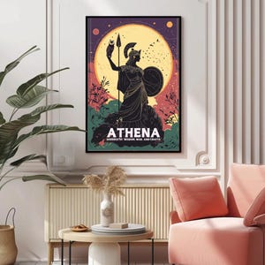 Athena Greek Goddess Poster: Ancient Mythology Art Print - Etsy