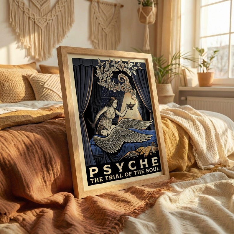 Psyche Poster - Greek Mythology Art, Wall Decor, Vintage Print - Etsy