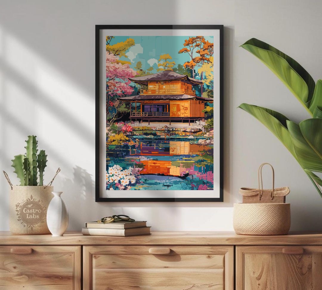 Japanese Tea House Poster, Tea House Art, Japan Poster, Home Décor ...