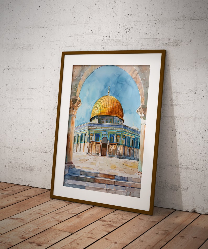 Al-aqsa Mosque Poster: Dome of the Rock, Jerusalem Islamic Wall Art - Etsy