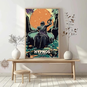 Hypnos God Poster, Greek God Hypnos, God of Sleep, Sleeping Gods, Greek Mythology, Ancient Greek ...