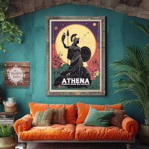 Athena Greek Goddess Poster: Ancient Mythology Art Print - Etsy
