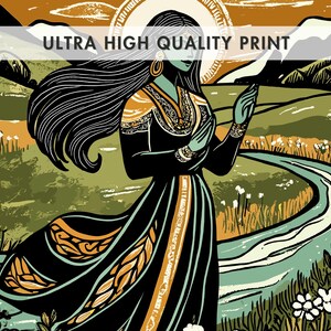 Danu Goddess Art, Danu Poster, Danu Celtic Mythology, Goddess of Nature ...