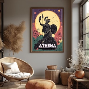 Athena Greek Goddess Poster: Ancient Mythology Art Print - Etsy