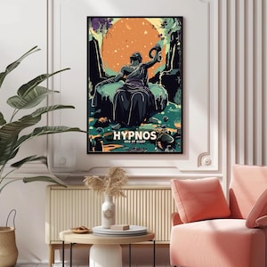 Hypnos God Poster, Greek God Hypnos, God of Sleep, Sleeping Gods, Greek Mythology, Ancient Greek ...