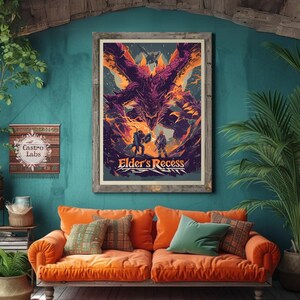 Elder's Recess, Hunting Monsters Poster, Videogame Art, Video Game ...