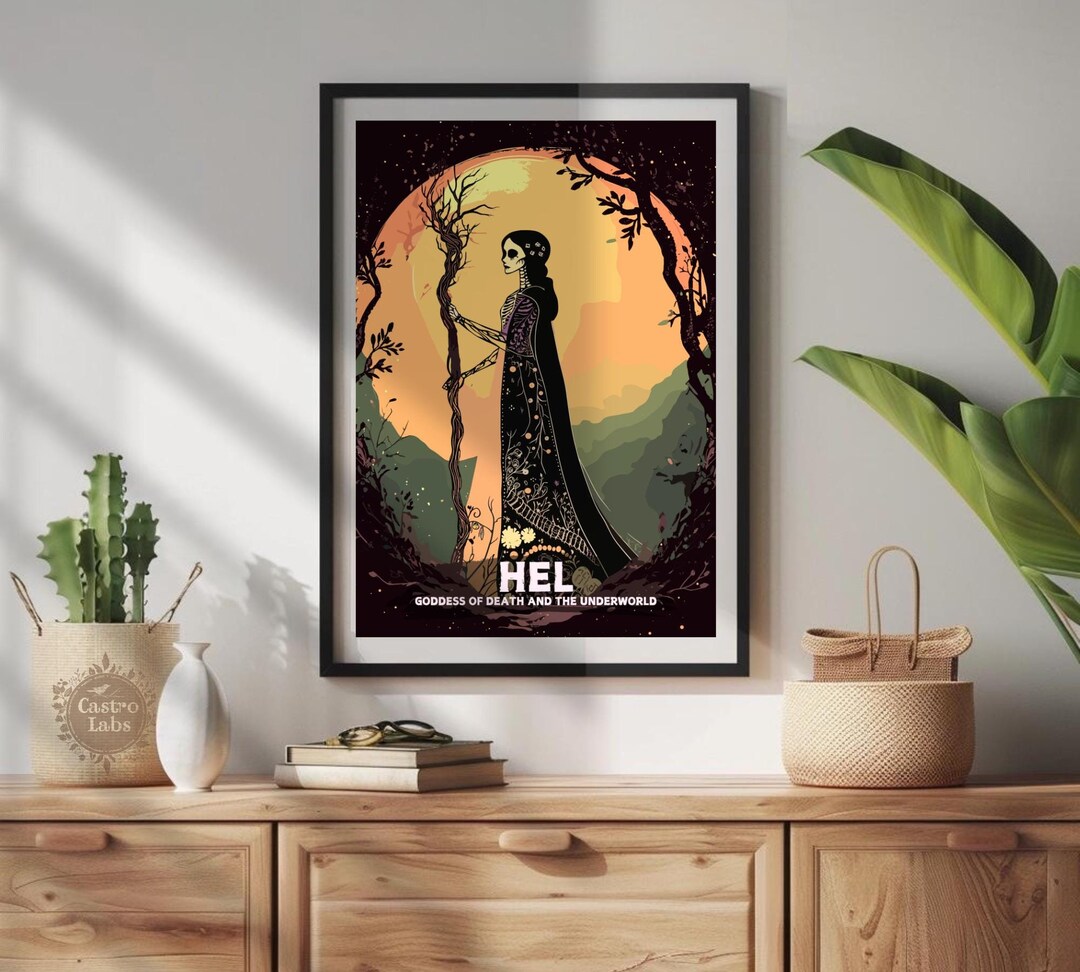 Hel Goddess Poster, Goddess of Death and the Underworld, Fineart, Norse ...