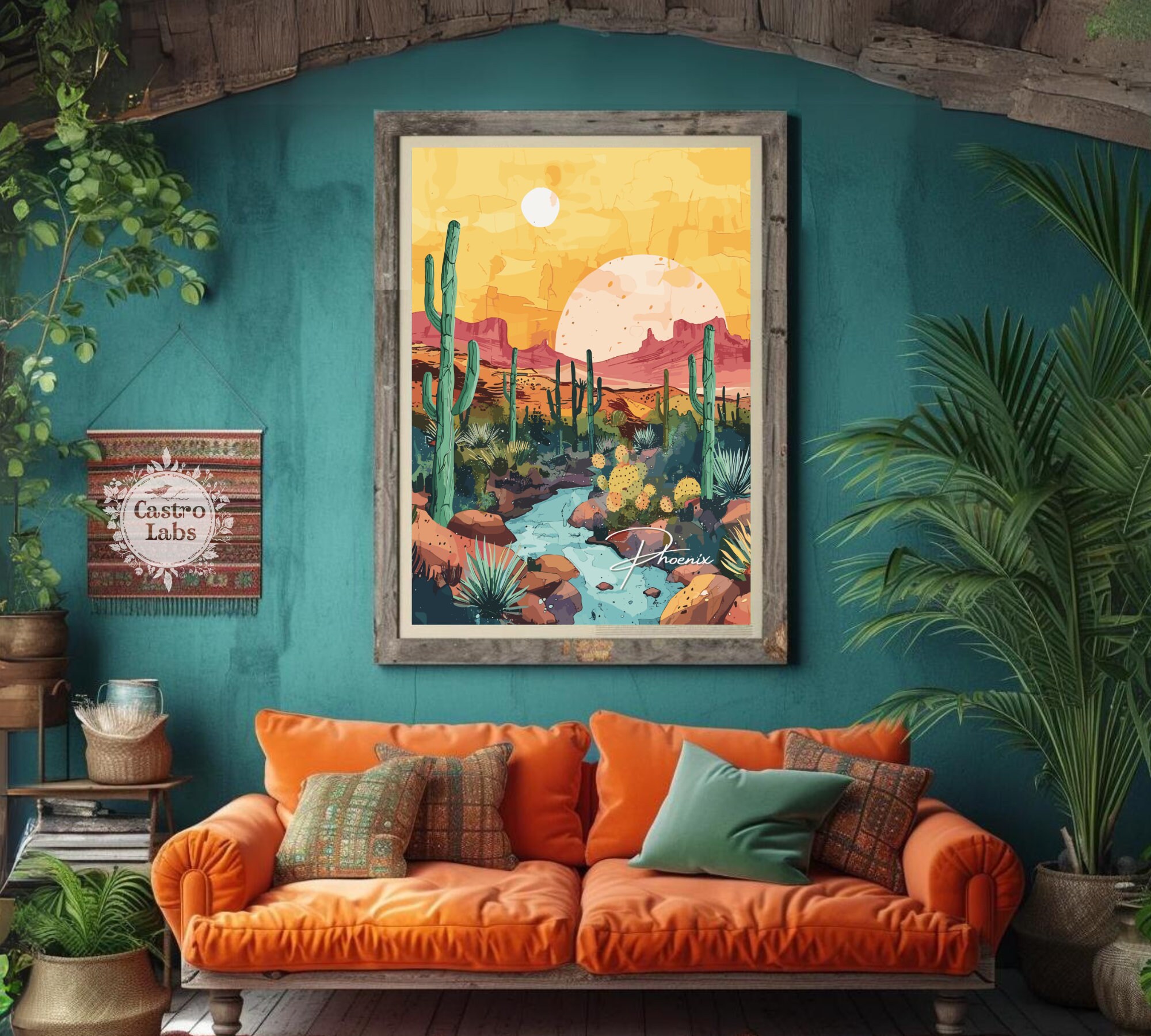 Phoenix Poster, Phoenix Arizona Print, Phoenix Artwork, Home Décor ...