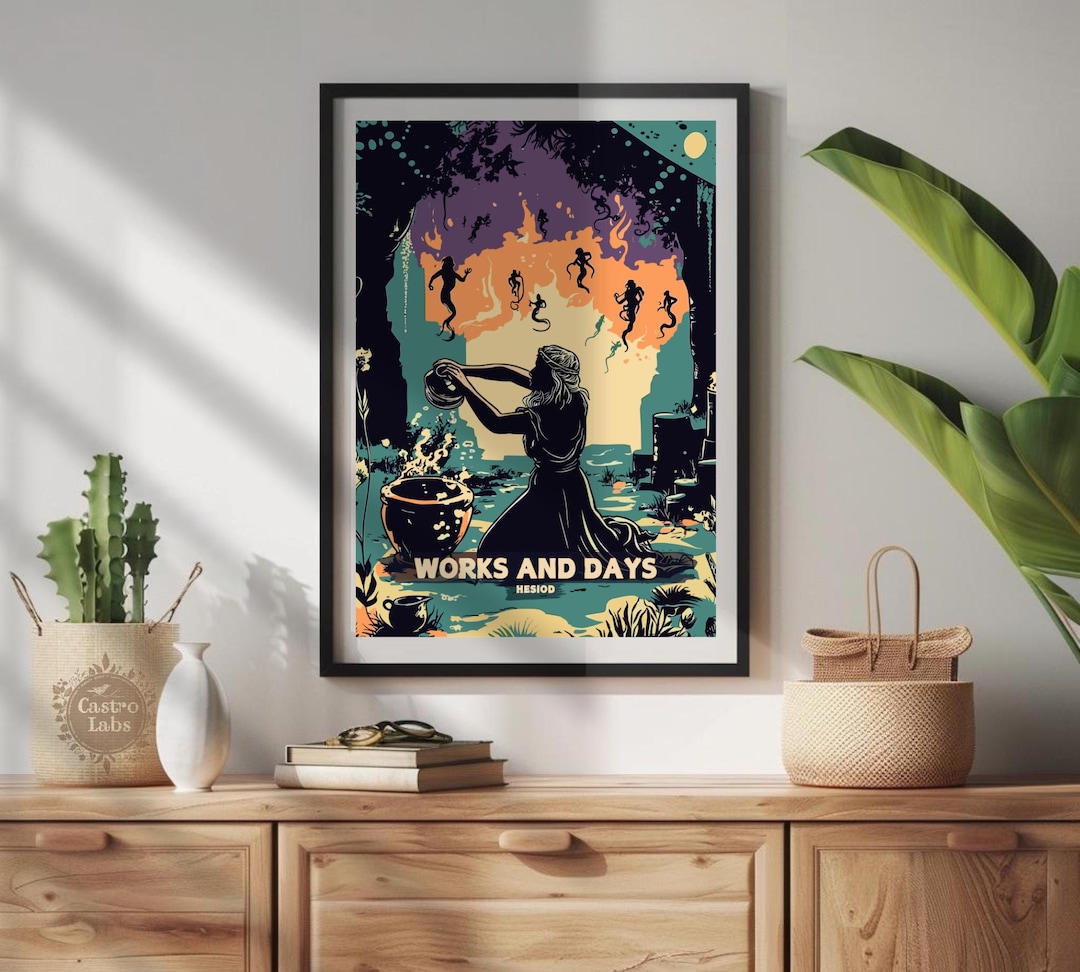 Works and Days Poster: Hesiod Poem, Greek Mythology Art - Etsy