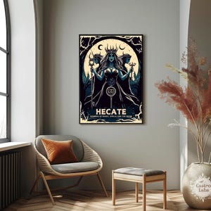 Hecate Goddess Poster, Greek Goddess Hecate, Goddess of Magic, Greek ...