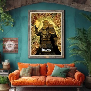 Belenus Art Print: Celtic God of Light and Fire, Ancient Mythology - Etsy