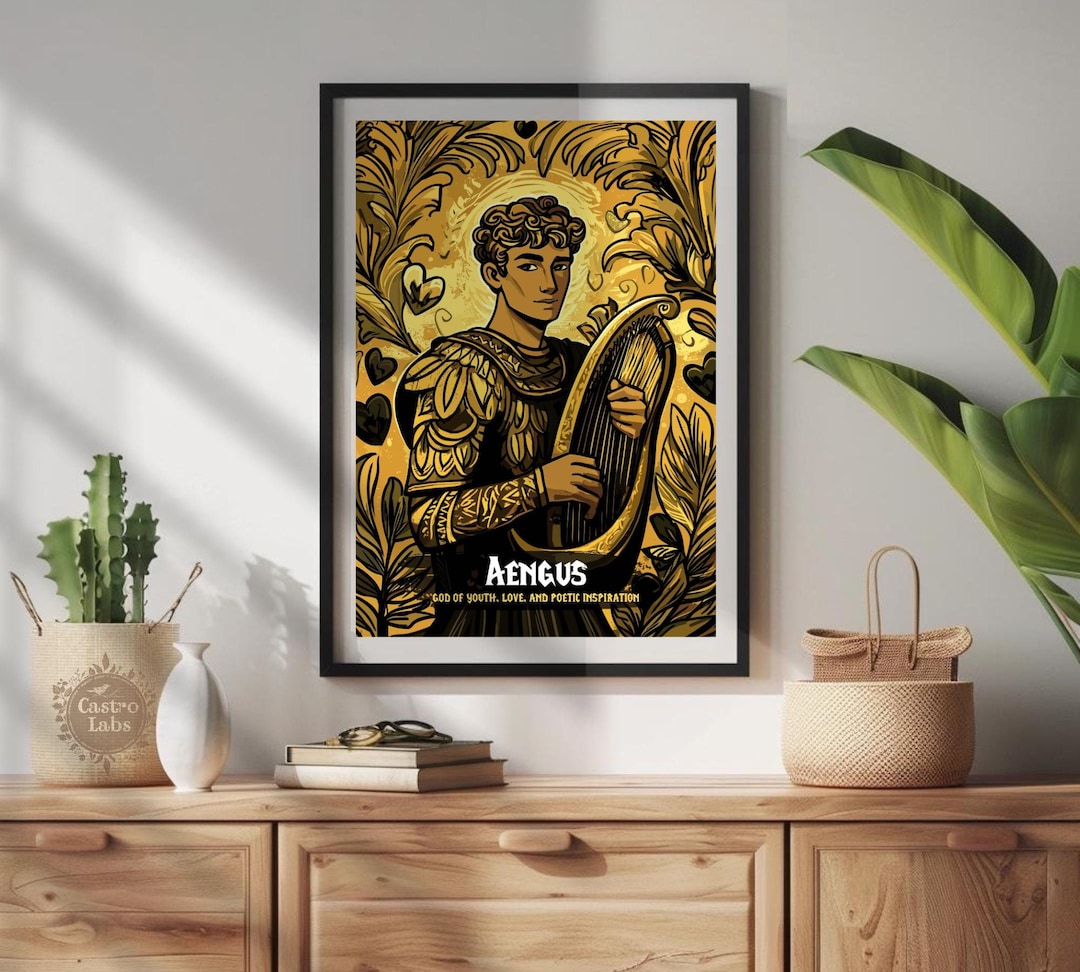 Aengus God Art Print: Celtic Mythology Poster - Etsy