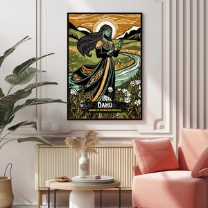 Danu Goddess Art, Danu Poster, Danu Celtic Mythology, Goddess of Nature ...