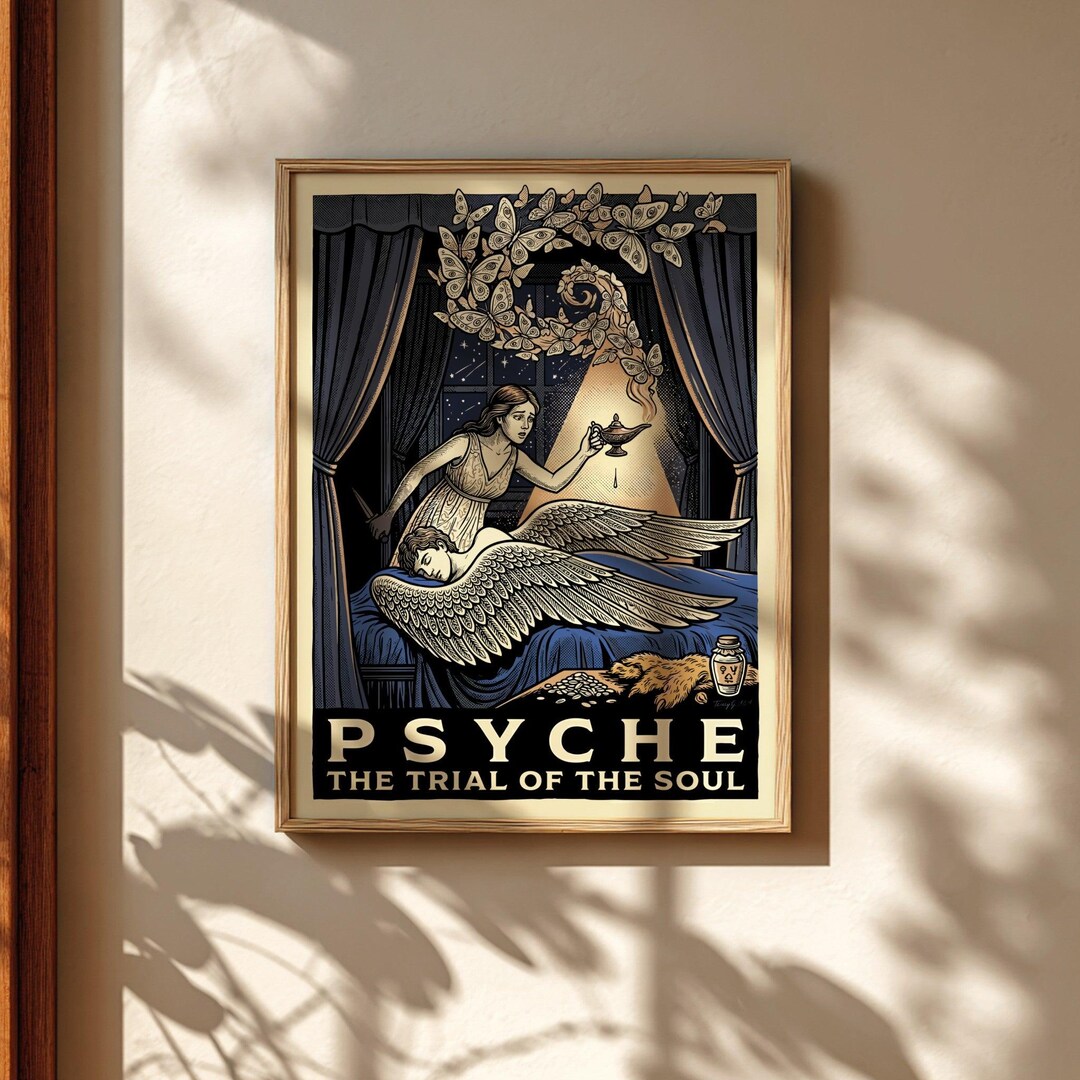 Psyche Poster - Greek Mythology Art, Wall Decor, Vintage Print - Etsy