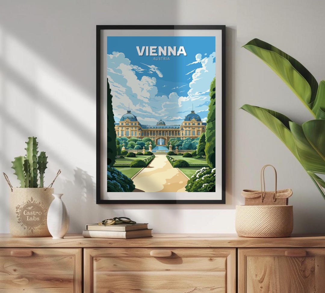 Vienna Poster, Vienna Print, Vienna Schönbrunn Palace, Vienna Artwork ...