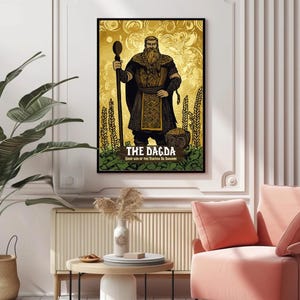 The Dagda God Art Print - the Dagda Celtic Mythology Poster, Chief God ...