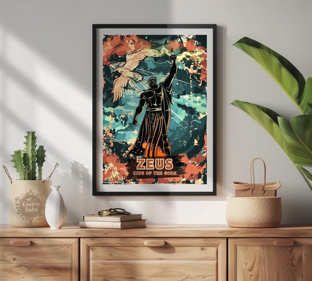 Zeus Poster, Greek God Zeus, Zeus God, Greek Mythology, Ancient Greek ...