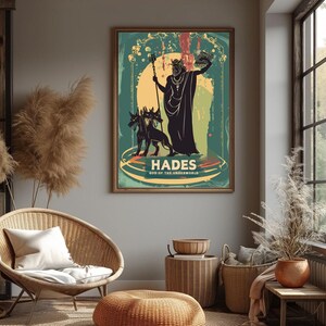 Hades God Poster, Greek God Hades, God of the Underworld, Greek ...