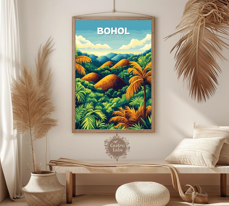 Bohol Chocolate Hills Travel Poster: Philippines Home Decor - Etsy