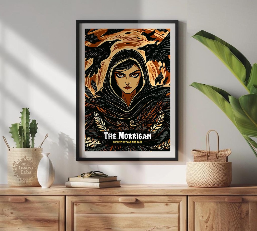 The Morrigan Art Print: Celtic Goddess of War and Fate - Etsy