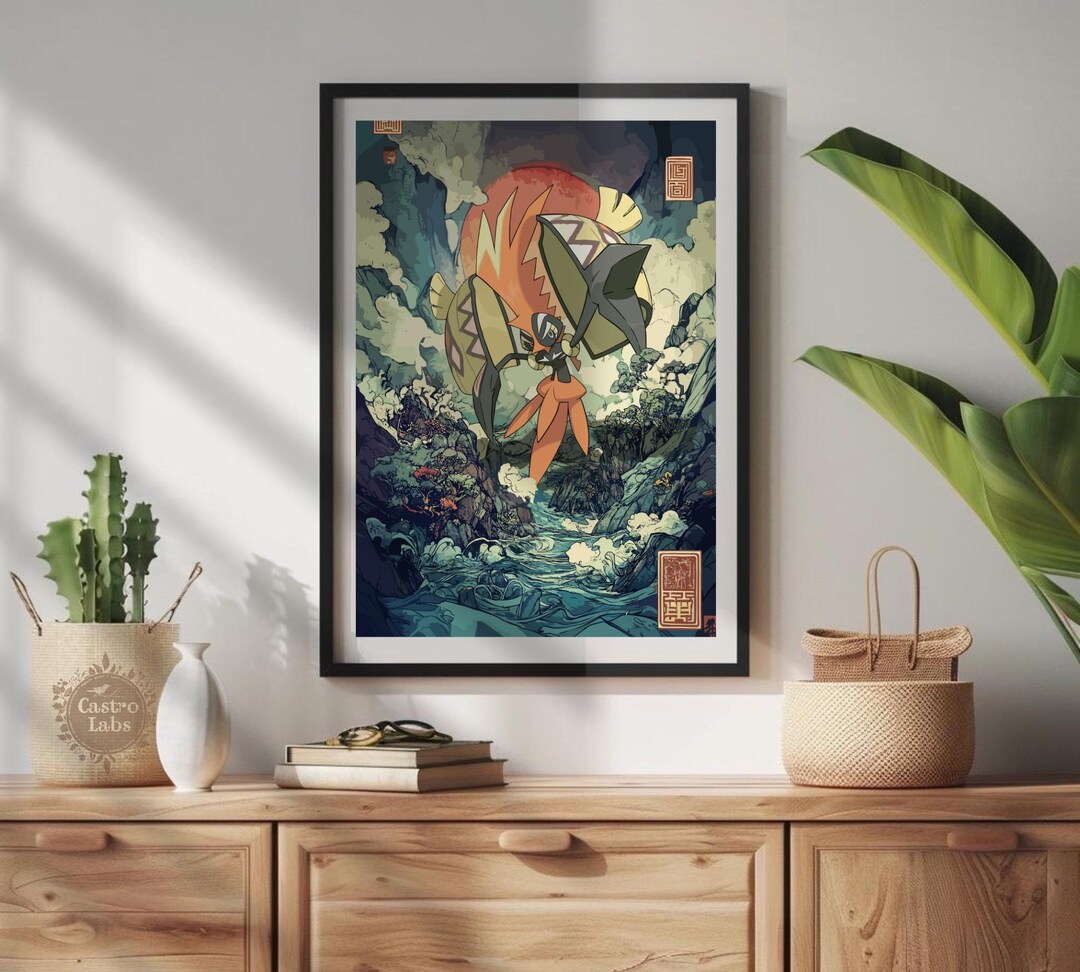 Tapu Koko Poster: Japanese Style Legendary Pokemon Inspired Anime ...