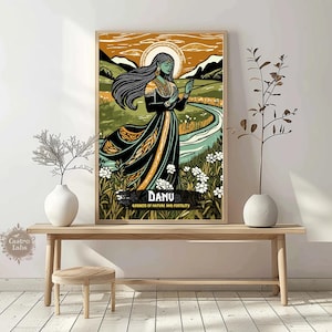 Danu Goddess Art, Danu Poster, Danu Celtic Mythology, Goddess of Nature ...